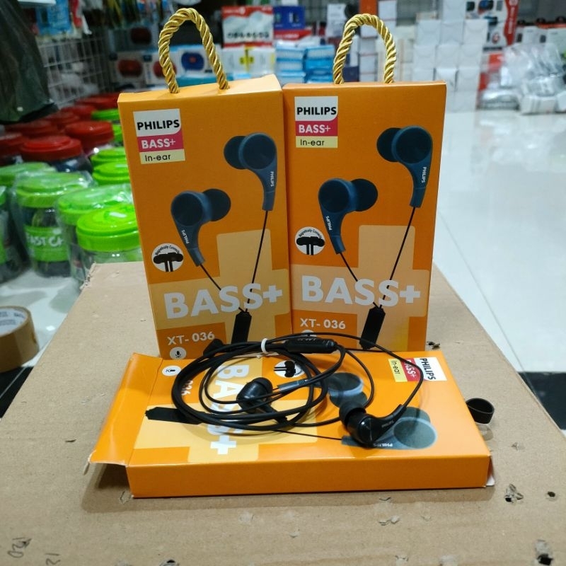 Jual Heanset Handfree Philips HfAT-036 Original BASS+ | Shopee Indonesia