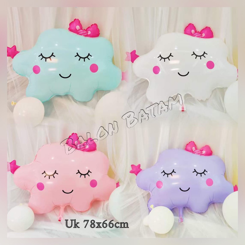 Jual Balon Foil Awan pita warna 78x66cm | Shopee Indonesia