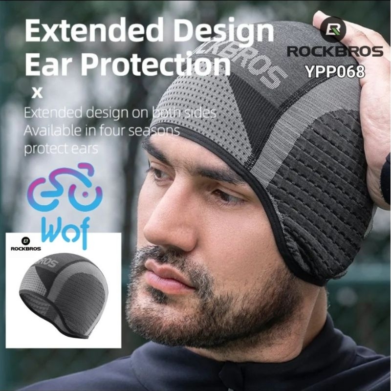 Jual ROCKBROS YPP068 Soft Cap Topi Kupluk Knit Sepeda Motor Balaclava ...