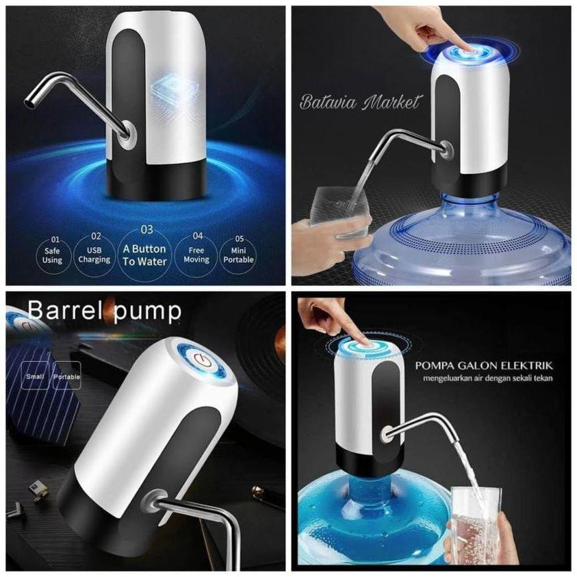 Jual Pompa Galon Elektrik Dispenser Air Listrik Portable Water LED ...
