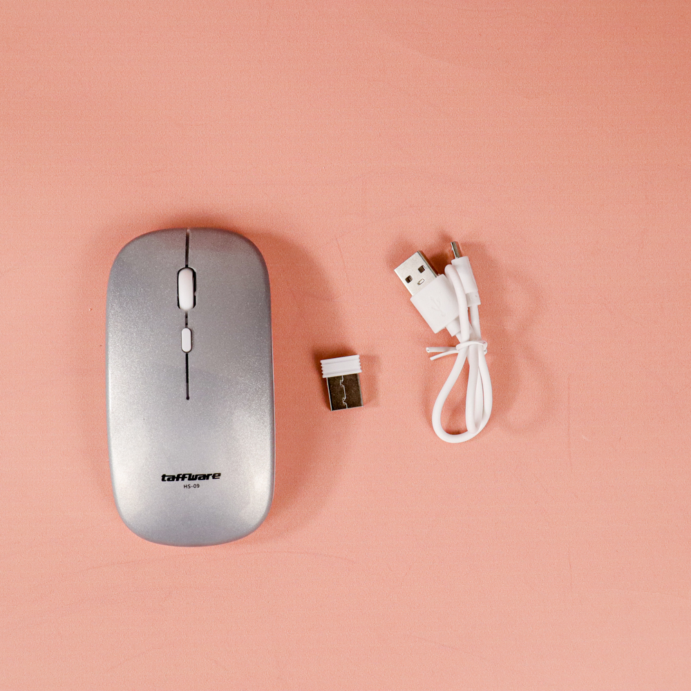 Jual Taffware Mouse Slim Silent Wireless 2.4G Rechargeable Mouse Tanpa ...