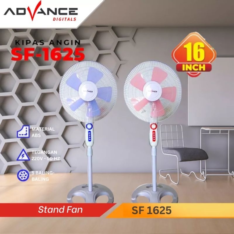 Jual Kipas Angin Berdiri Advance SF-1625 16Inch Stand Fan | Shopee Indonesia