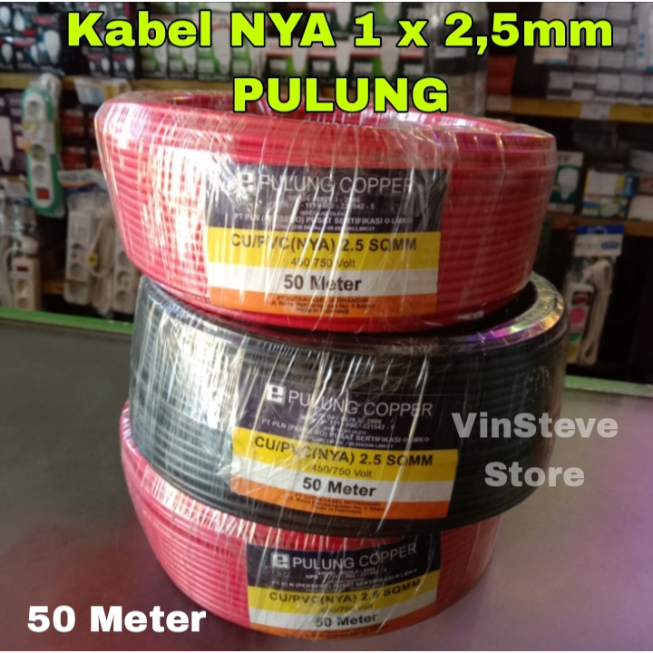 Jual Kabel Listrik NYA Pulung 1 x 2,5mm 50 Meter | Shopee Indonesia