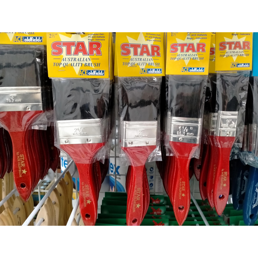 Jual Kuas Cat Star Ace Oldfields Bulu Hitam 1" sampai 4" / STAR BRUSH ACE OLDFIELDS | Shopee ...