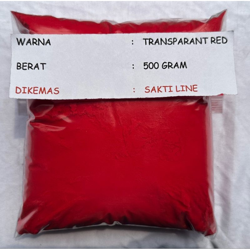 Jual Bubuk Powder Coating Transparant Red / Merah - 500 Gram | Shopee ...