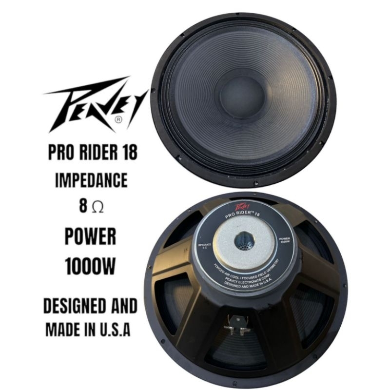 Jual SPEAKER COMPONENT PEAVEY USA PRO RIDER 18 INCH 1000 Watt | Shopee ...