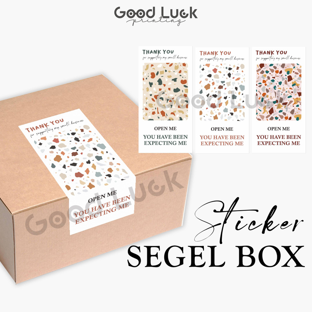 Jual PATTERN STICKER BOX OPEN ME STICKER LABEL BOX SEALING BOX ...