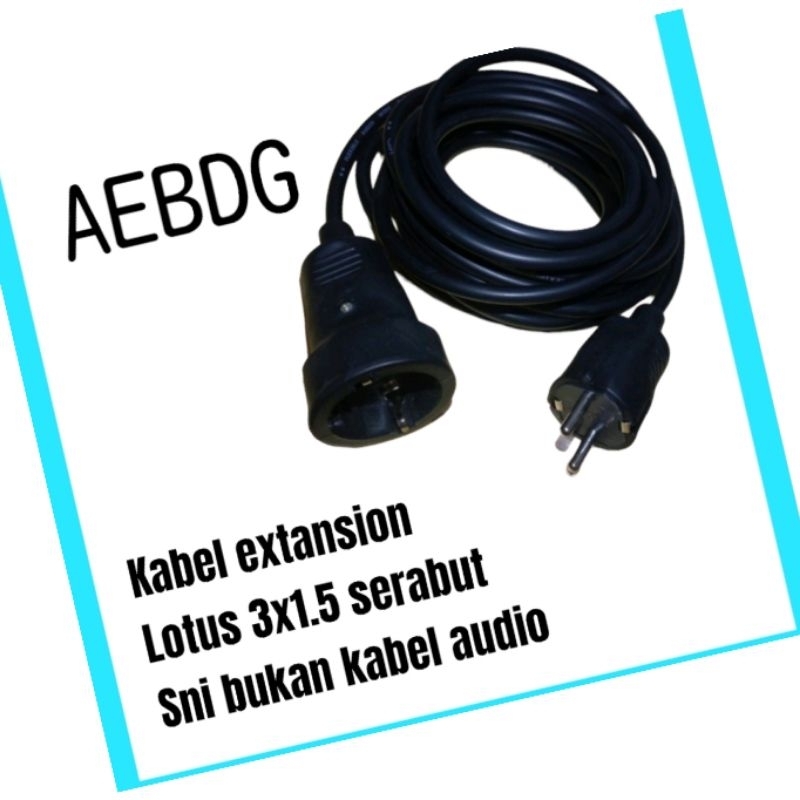 Jual KABEL EXTENSION LISTRIK KABEL 3X1.5MM SNI / KABEL SAMBUNGAN ...