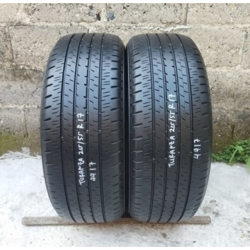 Jual BAN MOBIL RING 17 UKURAN 215/55 R17 MEREK BRIDGESTONE TURANZA SECOND COPOTAN TUBELESS ...