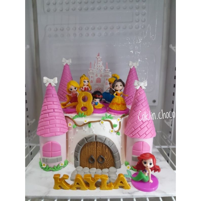 Jual cake castle princess/ kue ulang tahun istana princess | Shopee ...
