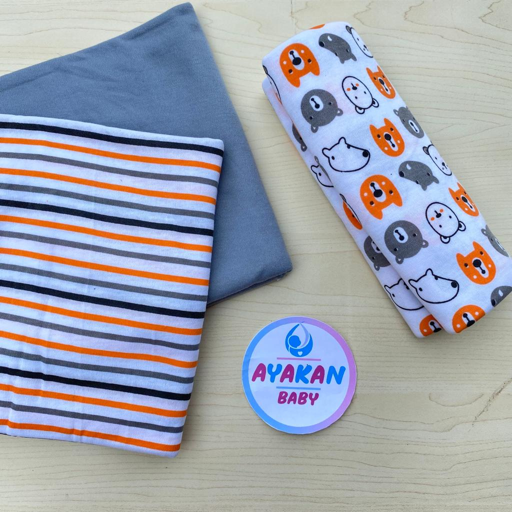 Jual AYAKAN BABY 3 PCS pernel bayi bedong bayi fullsablon 110x90cm ...