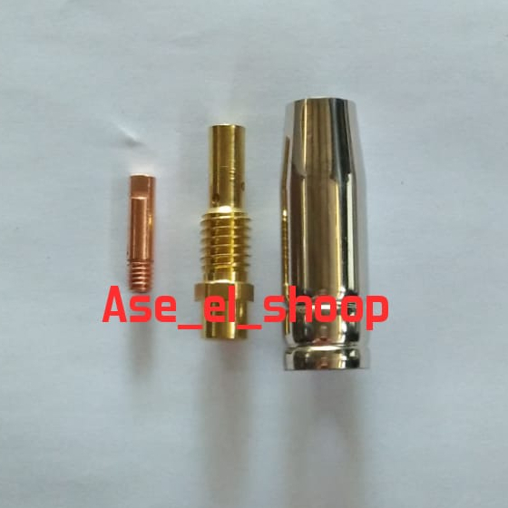 Jual Nozzle Mb15, Tip Holder Mb15 dan Contact Tip Mb15 untuk Las MIG | Shopee Indonesia