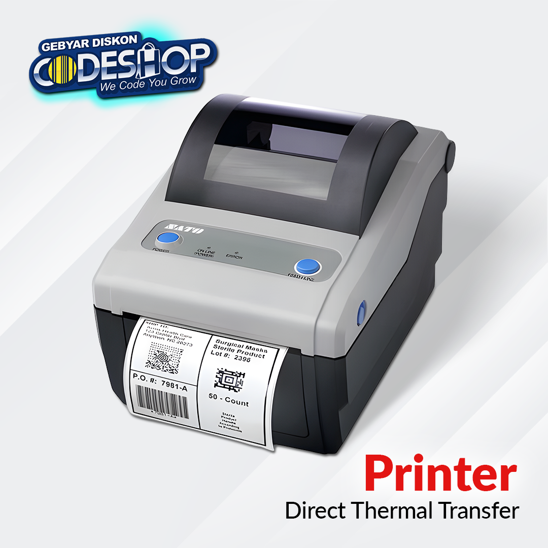 Jual SATO CG408TT Printer Label Barcode Direct Thermal Transfer 203dpi ...