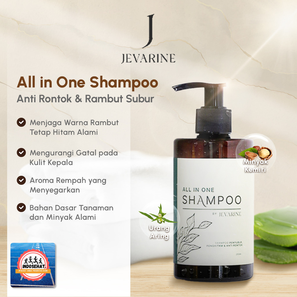 Jual JEVARINE All In One Shampoo - Shampo Perawatan Penyubur Rambut Rontok Tipis Kulit Kepala ...