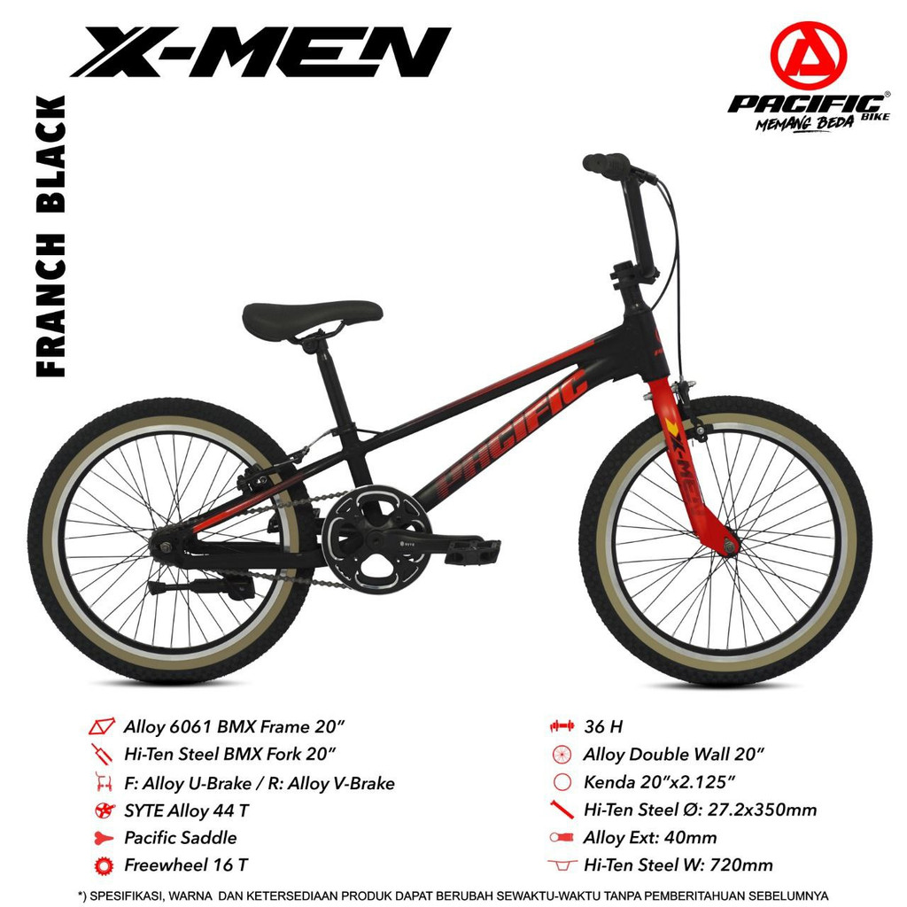 Jual SEPEDA BMX REMAJA 20" PACIFIC X-MEN (ALLOY) | Shopee Indonesia