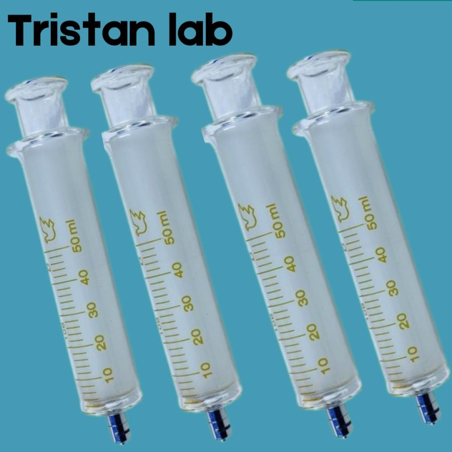 Jual Spuit Syringe Material Glass Metal 50ML/CC Material Glass | Shopee ...