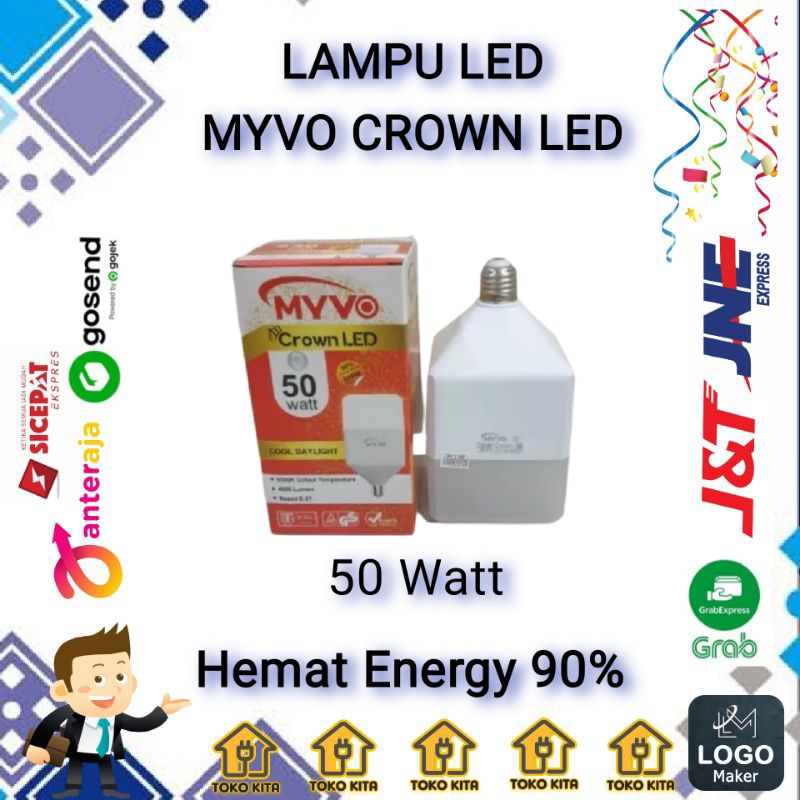 Jual LAMPU LED MYVO CROWN 50 WATT | Shopee Indonesia