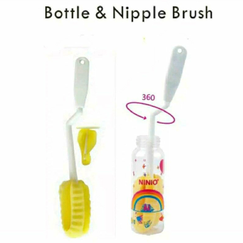 Jual Ninio Set 2 in 1 Ninio Sikat Sponge Pembersih Botol Susu, Dot Bayi ...