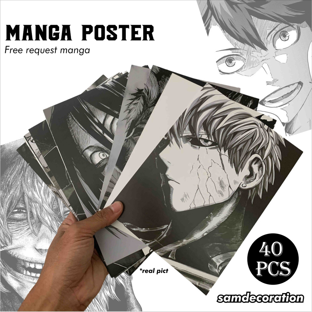 Jual manga poster - manga best panel bebas request - poster dinding ...