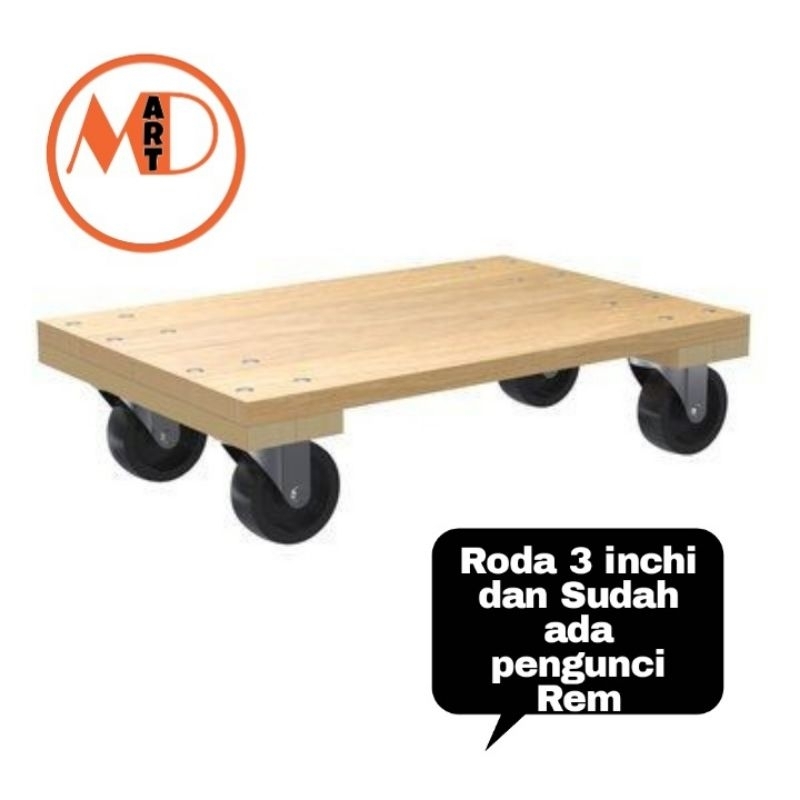 Jual Stand Tatakan Roda/Dolly plant/Tatakan Roda Kayu Minimalis Jati ...