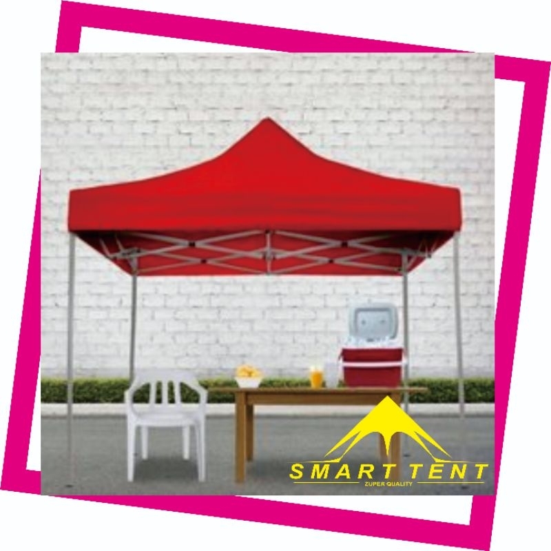 Jual Tenda LIPAT rangka besi putih tebal 1.2mm bazar gerai kedai booth ...