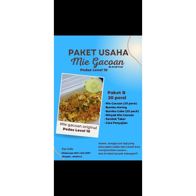 Jual Paket Usaha Mie Gacoan Original Level 10 (20 porsi) | Shopee Indonesia