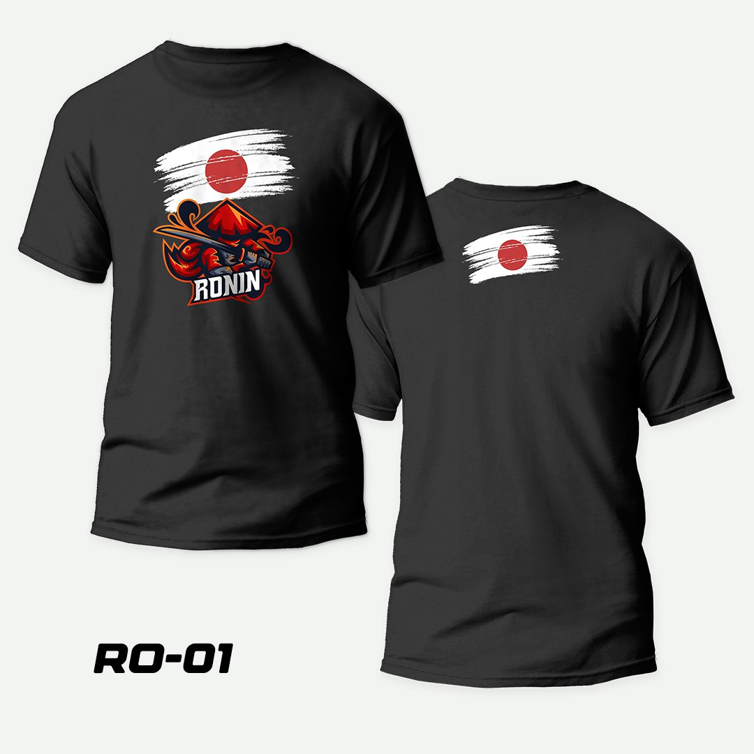 Jual Kaos Hitam Ronin (RO) Ukuran S-2XL Lengan Pendek Kaos Distro Pria Lengan Pendek Premium ...