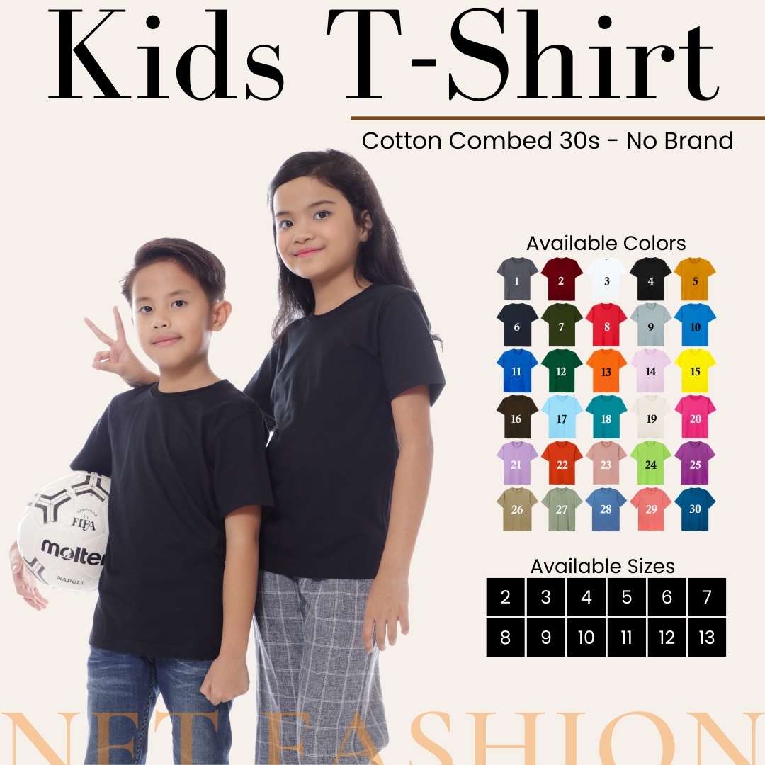 Jual NUZ KAOS POLOS ANAK LENGAN PENDEK COTTON COMBED 30S BAJU KAOS KIDS UMUR 1-2 TAHUN | Shopee ...