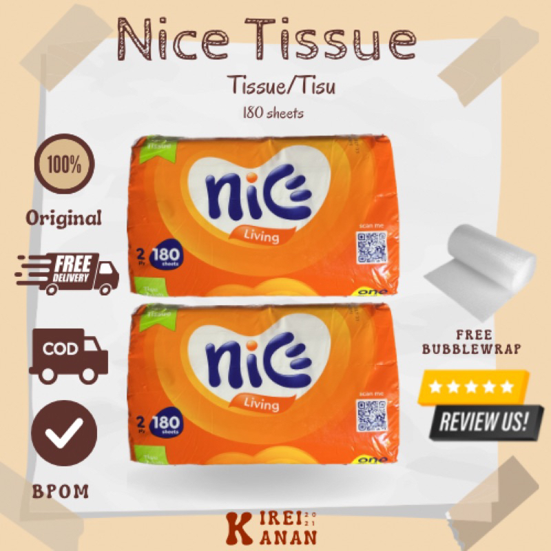 Jual tissue tisu nice 180 sheets lembar | Shopee Indonesia
