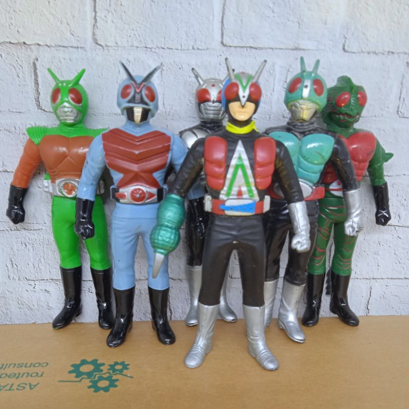 Jual Rhs Vintage Kamen Rider Showa Rider set of 6 Bandai Japan | Shopee ...