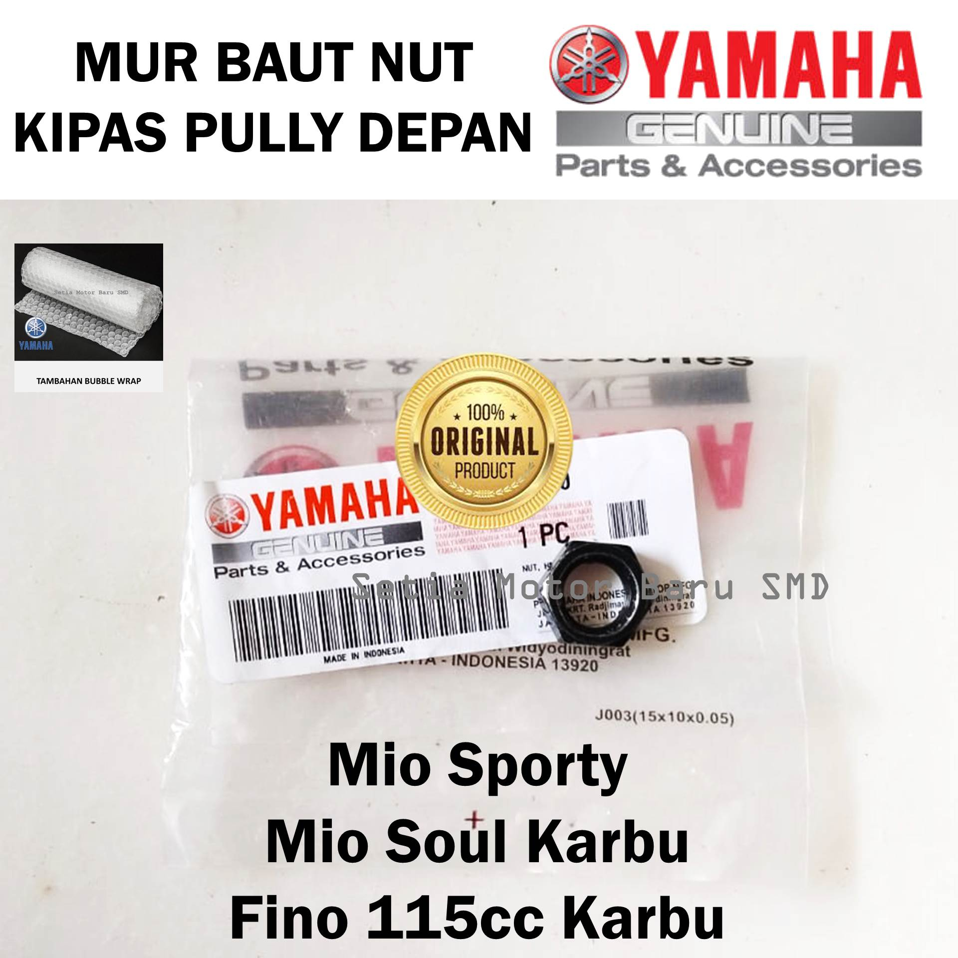 Jual Mur Baut Nut Kipas Pully Puli Depan Mio Sporty Soul Fino Karbu ...