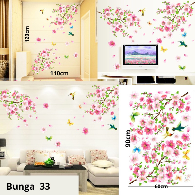 Jual WALL STICKER STIKER SETIKER SETICKER DINDING BUNGA WALLSTICKER WALLSTIKER DINDING TEMPELAN ...