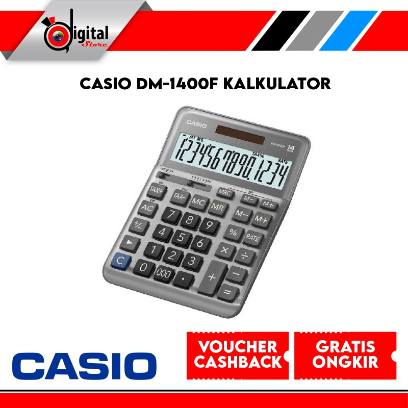 Jual Kalkulator Casio DM-1400F - Calculator Casio DM-1400 F 14 digit ...