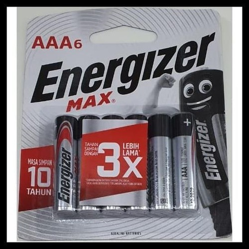 Jual Baterai Energizer max AAA / A3 isi 6 Batre Alkaline 1 box isi 12 pcs | Shopee Indonesia