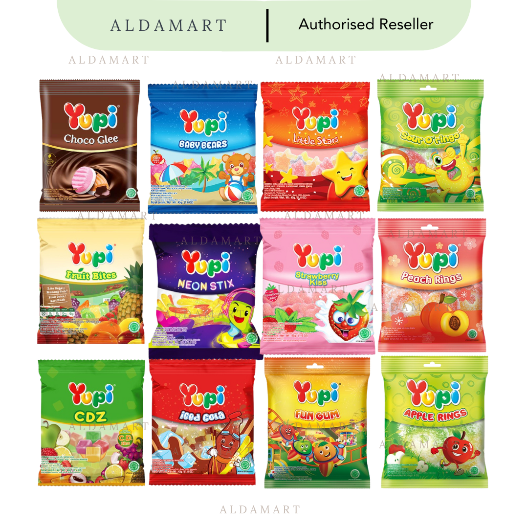 Jual Permen Yupi Jelly Mini Bag 45 gr - Strawberry Kiss Neon Stix ...