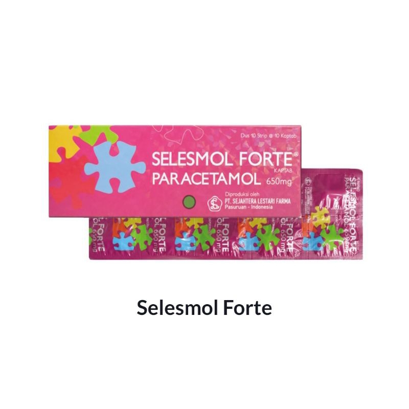 Jual Selesmol Forte isi 100 Kaplet per box paracetamol parasetamol ...
