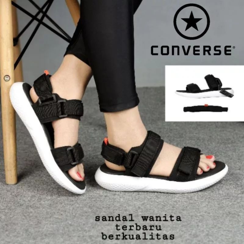 Jual Convers - Fuji Yama 02 Fuji Sakura Black White Sandal Tali Gunung ...