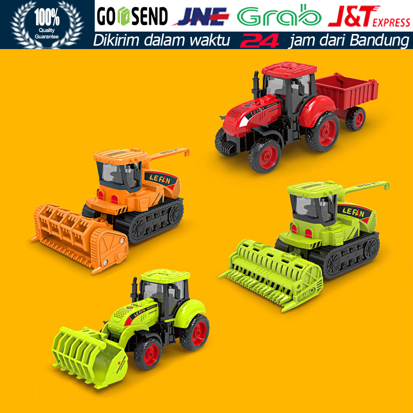 Jual 【Hot Sale！】1：50 Miniatur Pemanen Pertanian Model Traktor Pertanian ...