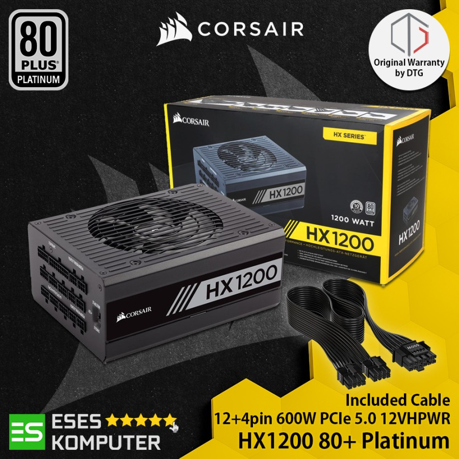 Jual PSU Corsair HX Series HX1200 - 1200Watt 80 Plus Platinum Fully ...