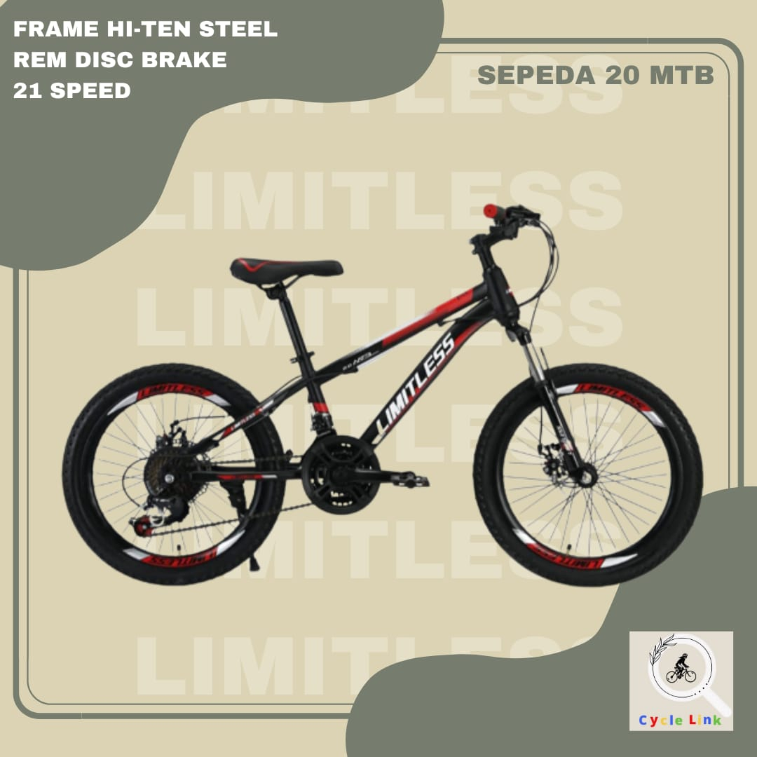 Jual Sepeda Gunung 20 Mtb Limitless Mountain Bike 21 Speed Steel Frame ...