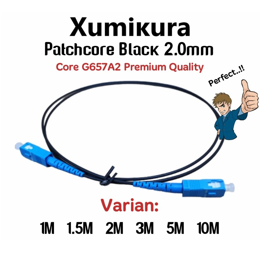Jual Patchcore Black Xumikura 2mm [ High Quality ] - Patchcord Fiber ...