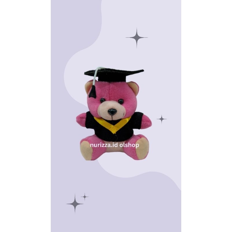 Jual Bear mini Toga 13 cm / boneka wisuda 13 cm / Bear buket 13 cm ...