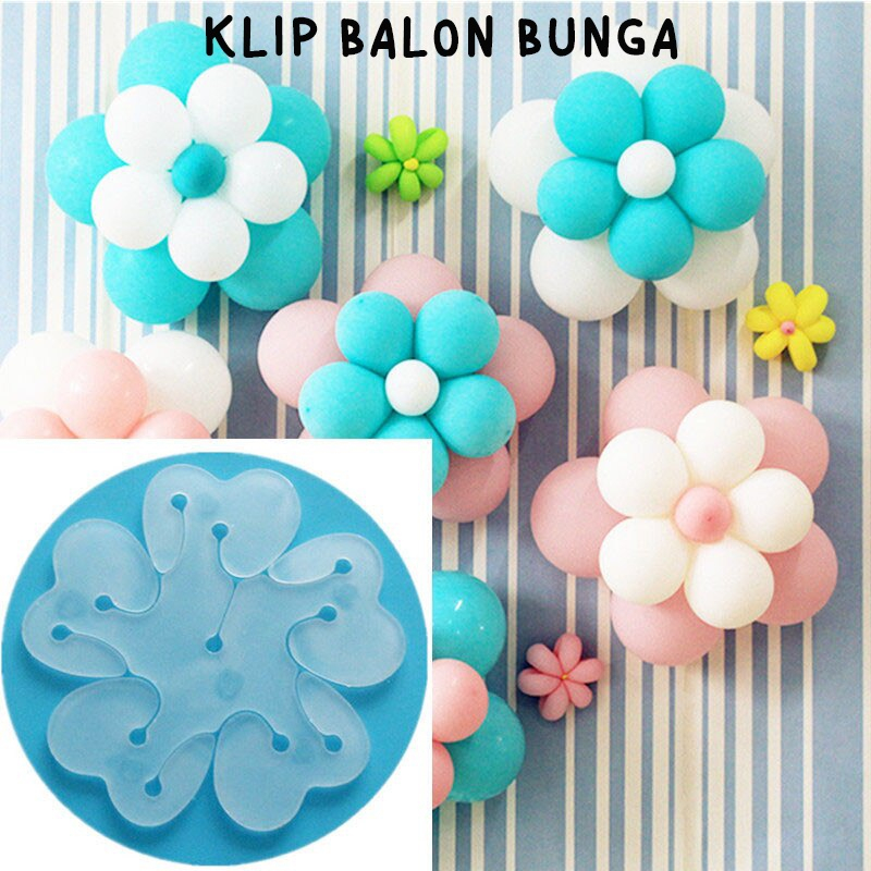Jual PELANGI Klip Balon Bunga Anulus Flower Clip Balloon Pengait Balon ...