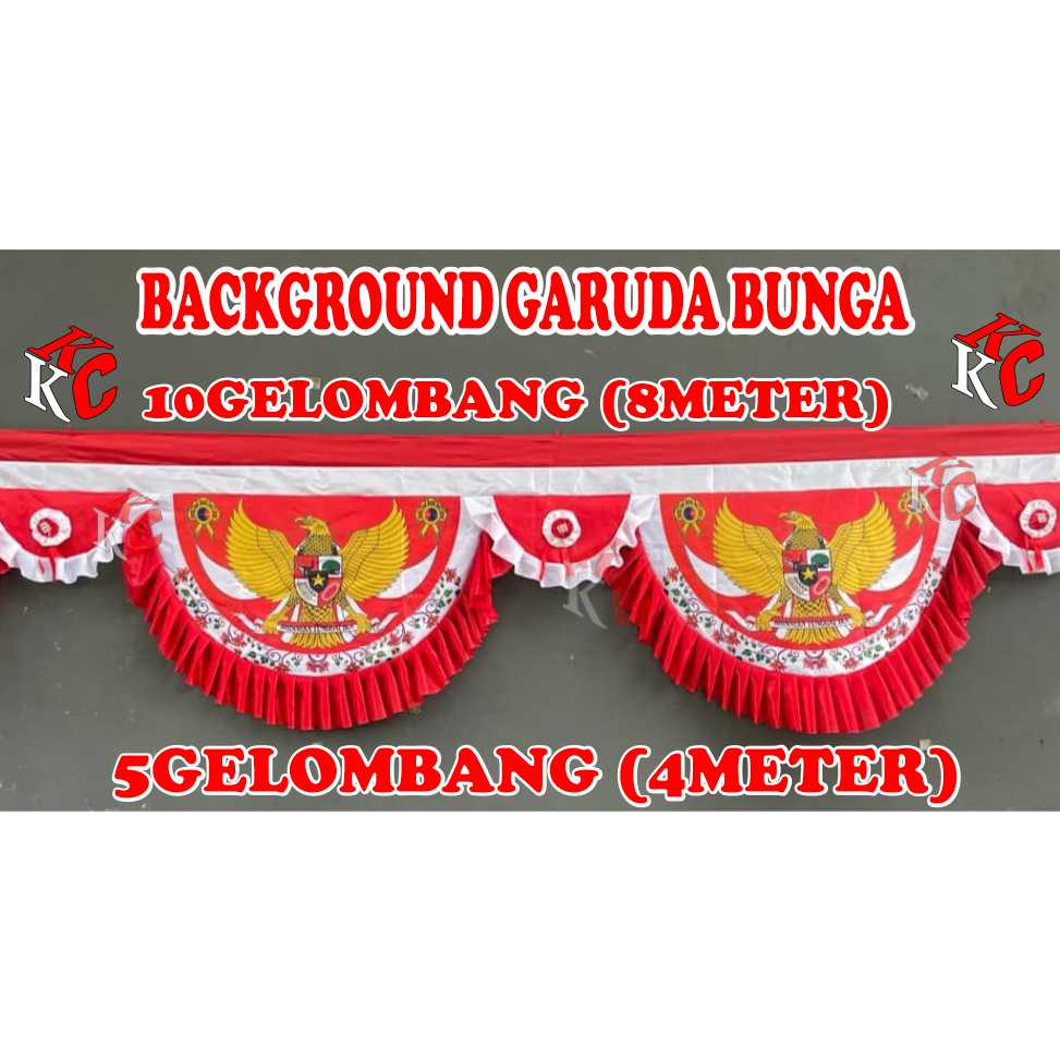 Jual BACKGROUND GARUDA TERBARU MERAH PUTIH BUNGA BACKGROUND CANTIK ...