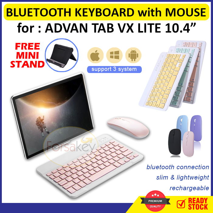Jual [FREE MINI STAND] Bluetooth Keyboard Mouse Advan Advance Tab VX ...