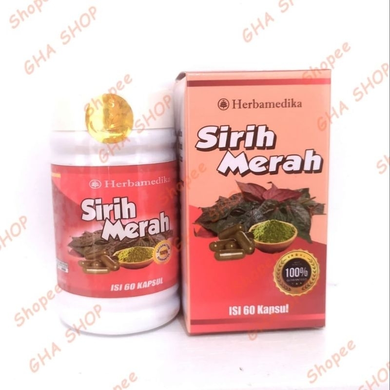 Jual Kapsul Sirih Merah Herbamedika isi 60 kapsul | Shopee Indonesia