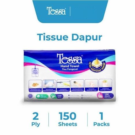 Jual Tisu dapur lipat Tessa 150 Sheets 2 Ply THSN01 sheet / Tissue Hand ...