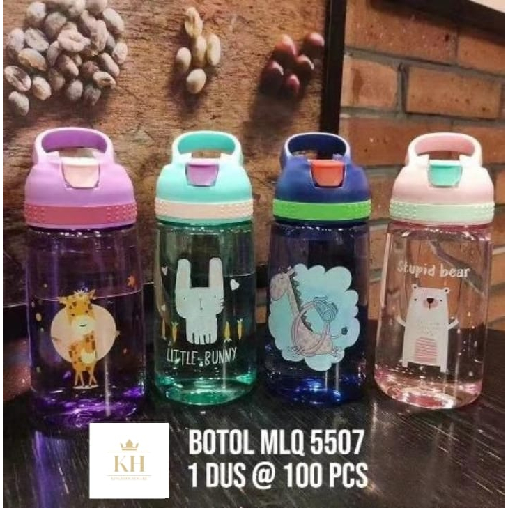 Jual KH- Botol Minuman anak karakter hewan lucu dengan sedotan | Shopee ...