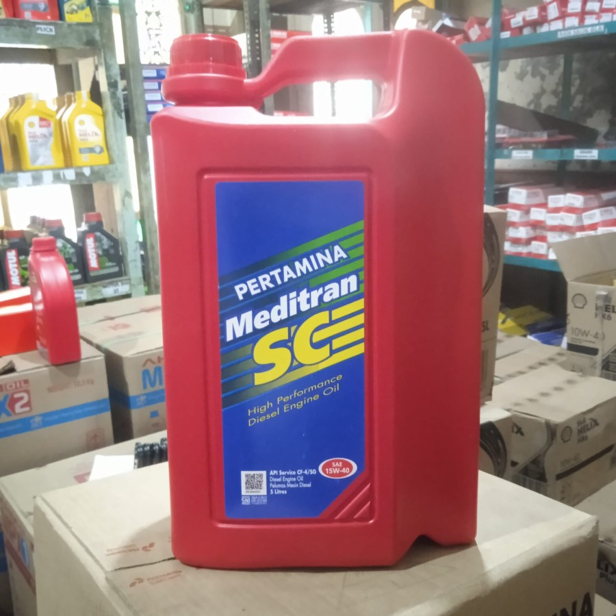 Jual OLI PERTAMINA MEDITRAN SC SAE 15W 40 API CF-4/SG 5 LITER OLI MESIN DIESEL | Shopee Indonesia
