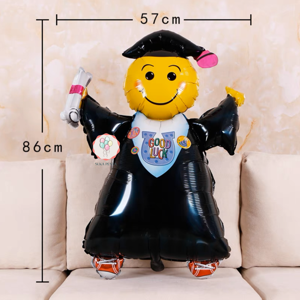 Jual Balon Foil Wisuda Jumbo / Balon Graduation / Balon Toga / Balon ...